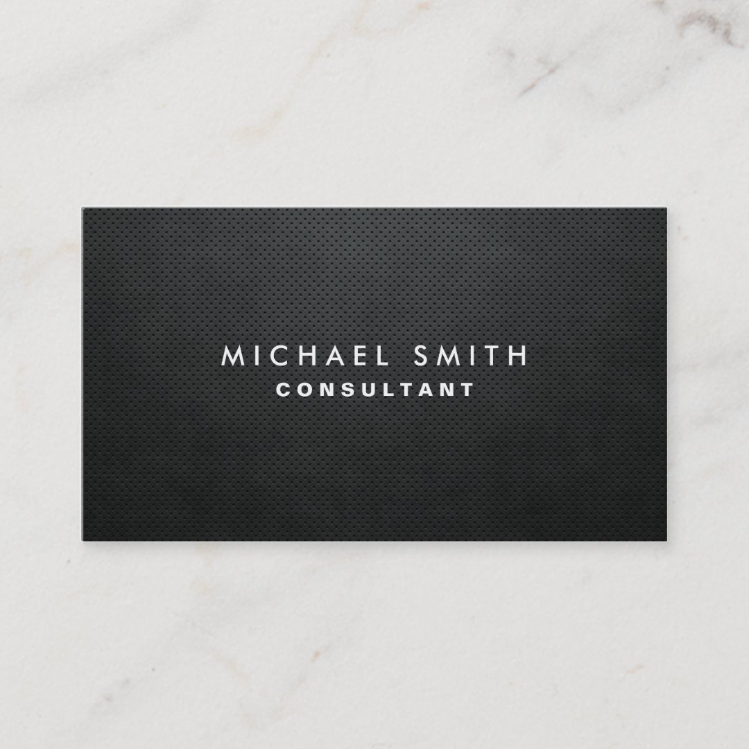 Professional Elegant Modern Black Plain Simple Business Card | Zazzle