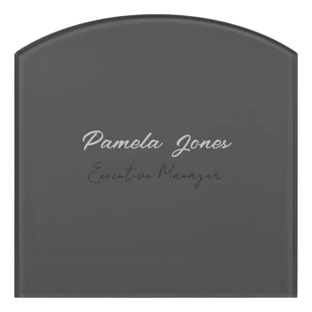 Professional elegant modern minimalist add name door sign | Zazzle