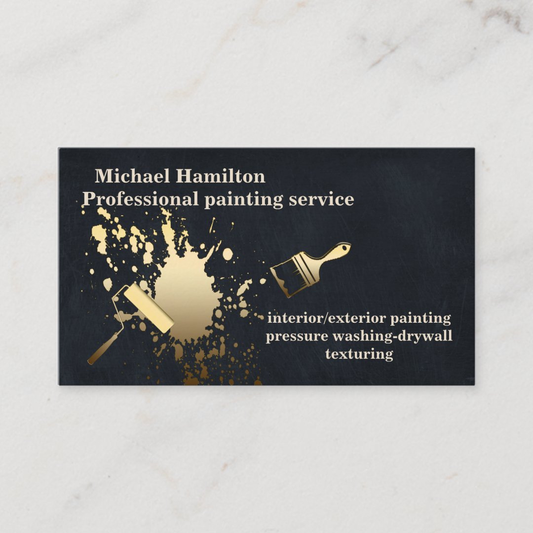 Professional elegant modern painting service business card | Zazzle
