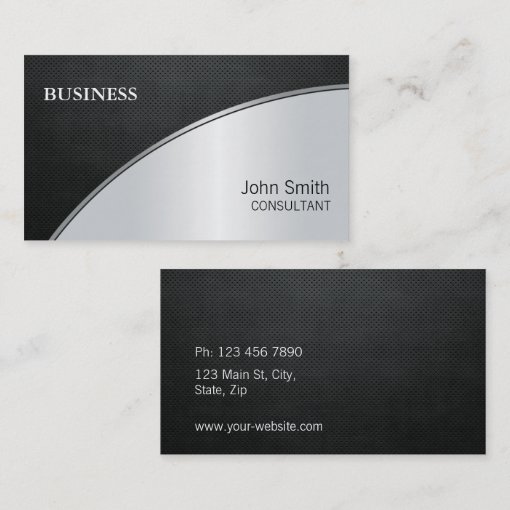 Professional Elegant Modern Silver Computer Repair Business Card | Zazzle