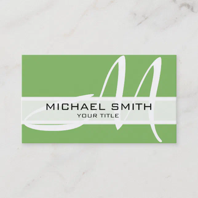 Professional Elegant Monogram Modern Dollar Bill Business Card | Zazzle