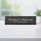 Professional Elegant Script Black and Gold Desk Name Plate | Zazzle