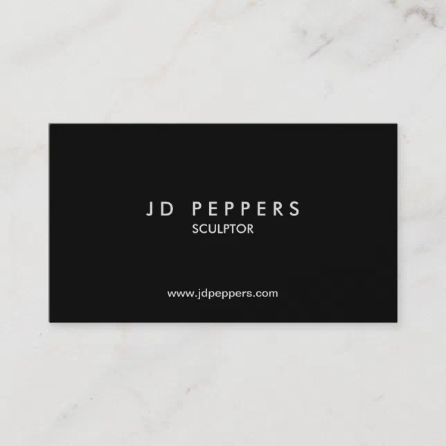 Professional Elegant ~ Silver Metallic Font Business Card | Zazzle
