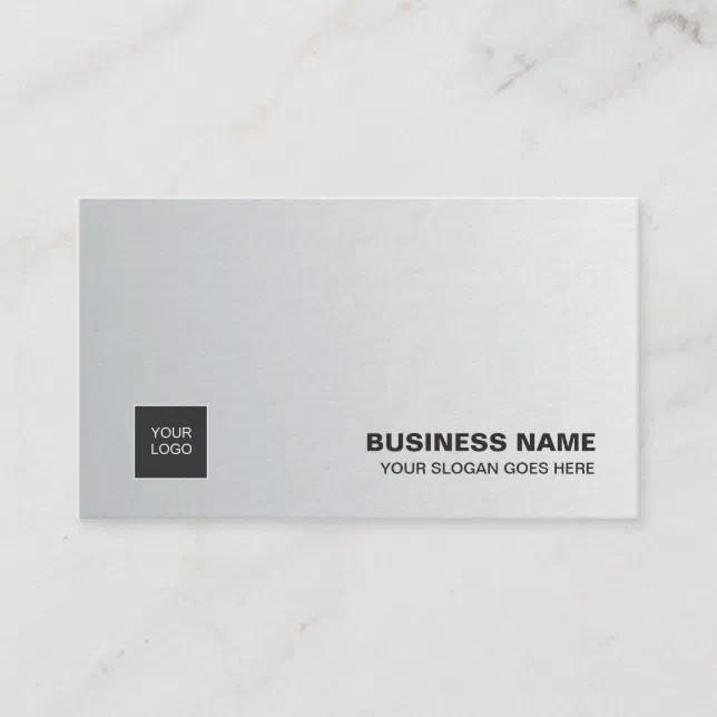 Professional Elegant Silver Simple Chic Luxury Business Card | Zazzle