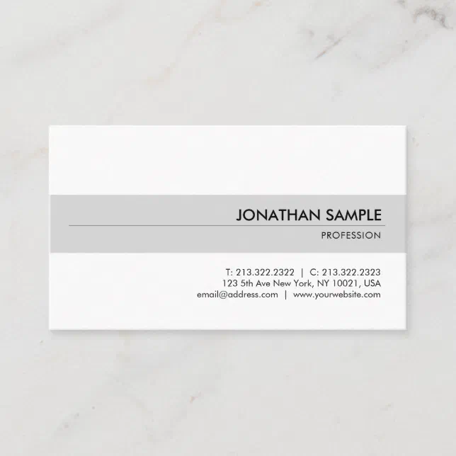 Professional Elegant Simple Design Modern Plain Business Card | Zazzle