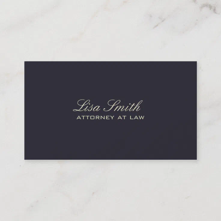 Professional Elegant Simple Plain Attorney Groupon Business Card | Zazzle