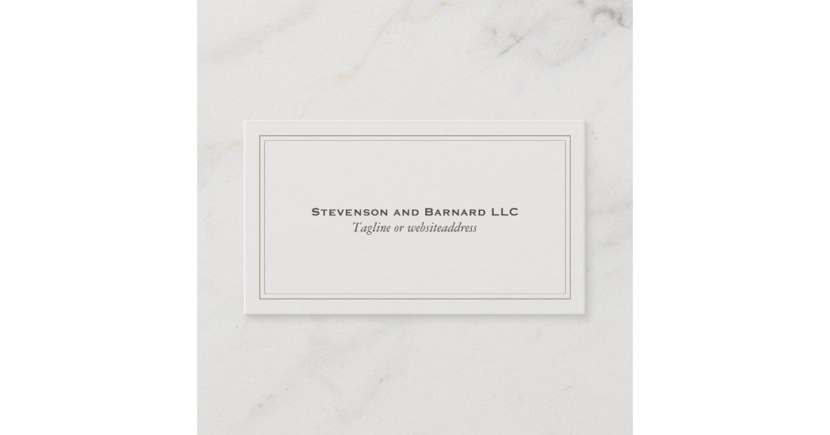 Professional Elegant Simple Plain Light Beige Business Card | Zazzle