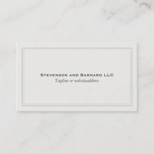 Professional Elegant Simple Plain Light Beige Business Card | Zazzle