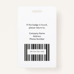 Professional Employee Green and Gray ID Badge | Zazzle