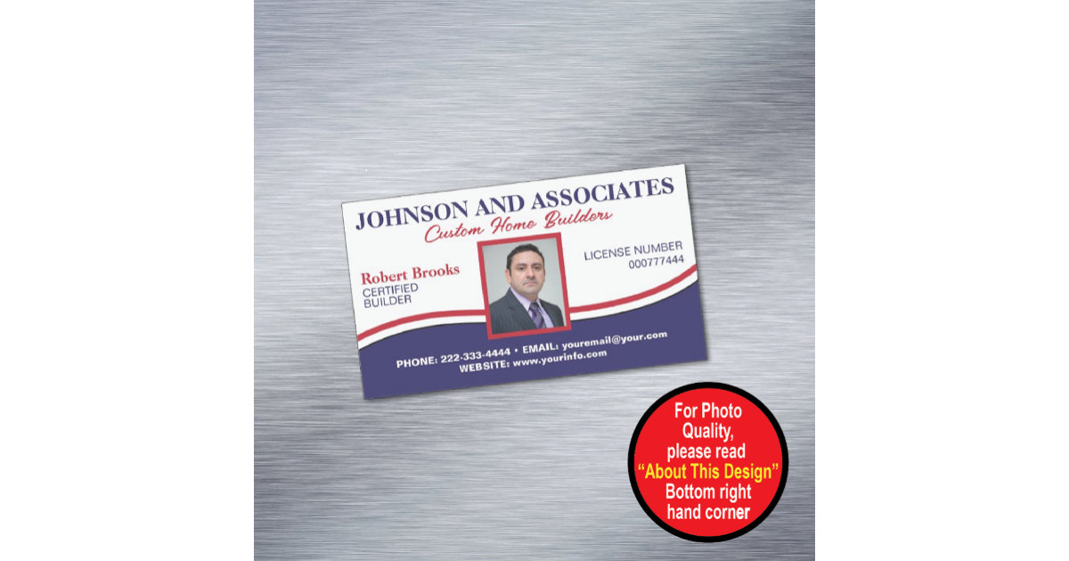 Professional Employee Magnetic Business Cards | Zazzle
