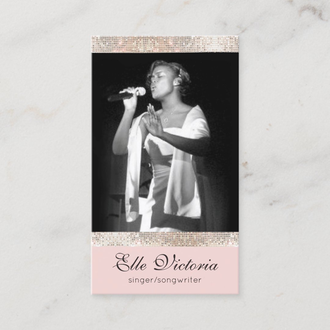 Professional Entertainer Performer Photo Business Card | Zazzle