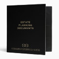 Professional Estate Planning Logo Template 3 Ring Binder | Zazzle