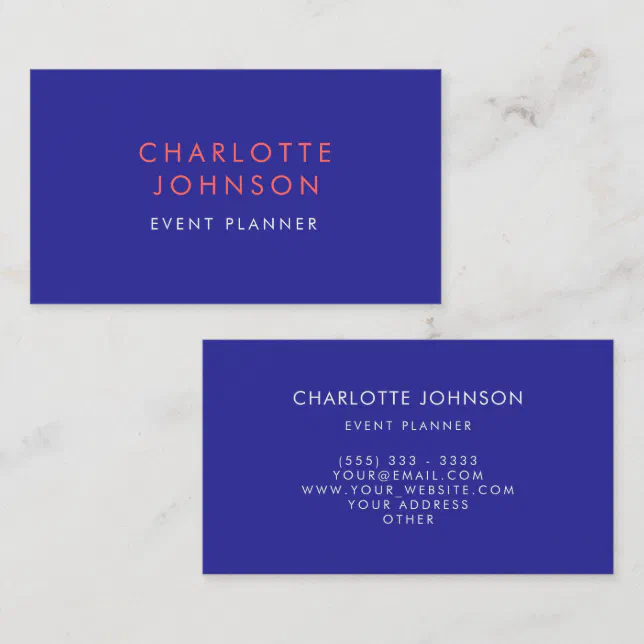 Professional Event Planner Modern Business Card | Zazzle