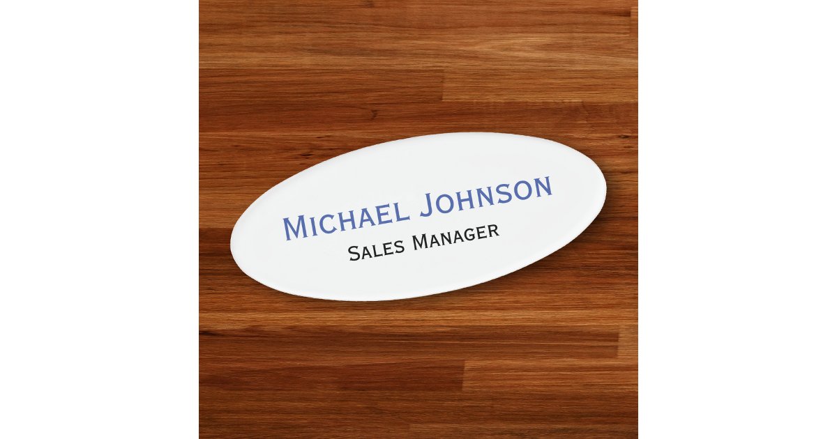 Professional Executive Office Business Magnetic Name Tag | Zazzle