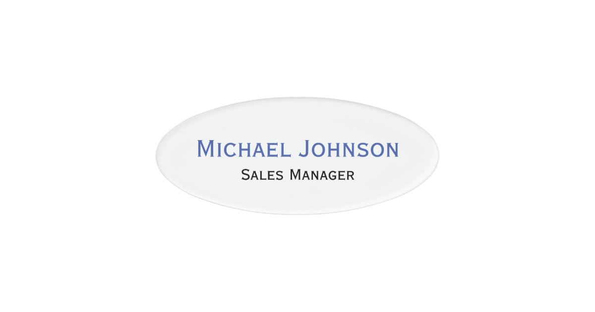 Professional Executive Office Business Magnetic Name Tag | Zazzle