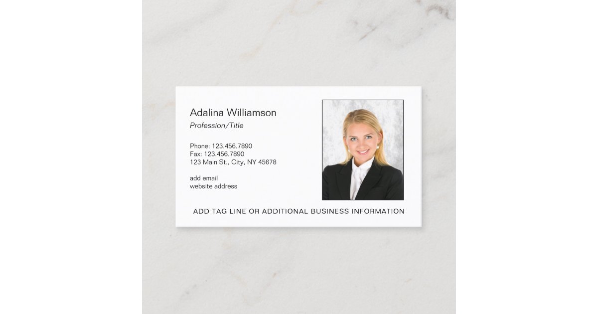 Professional Executive Photo Business Card | Zazzle