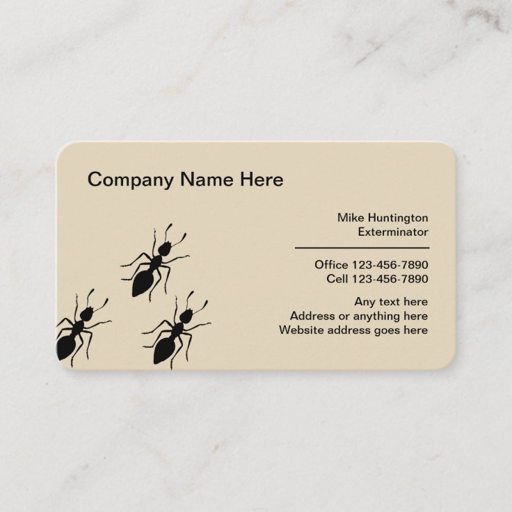 Professional Exterminator And Pest Control Business Card | Zazzle