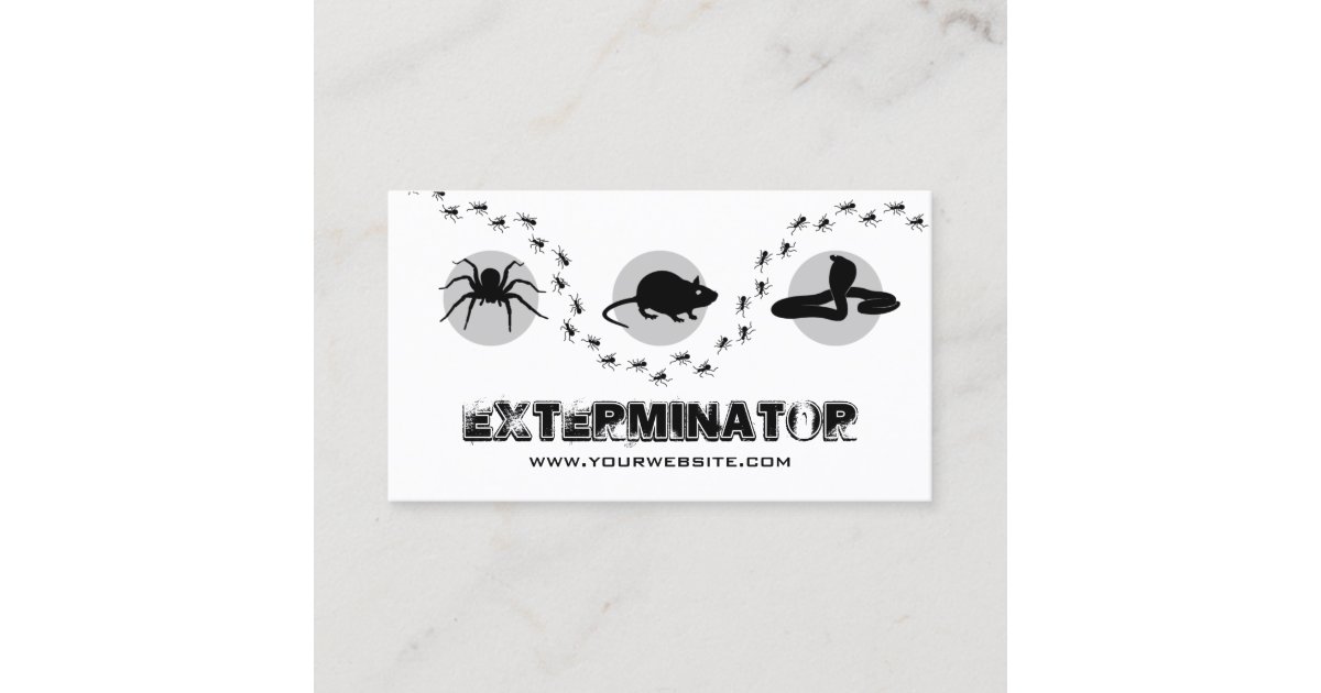 Professional Exterminator Pest Control Business Card | Zazzle
