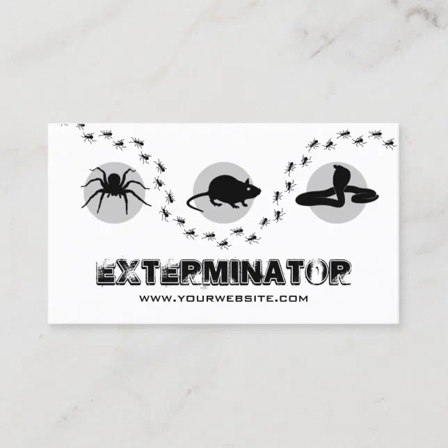 Professional Exterminator Pest Control Business Card | Zazzle