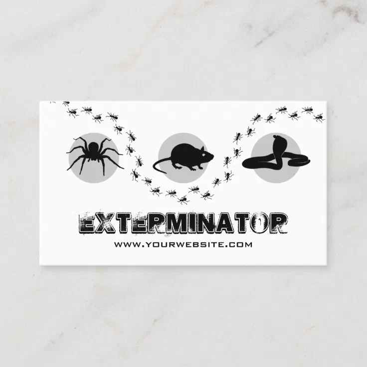 Professional Exterminator Pest Control Business Card | Zazzle
