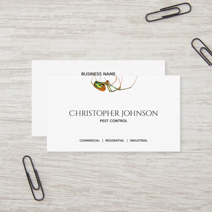 Professional Exterminator Pest Control Custom Logo Business Card | Zazzle