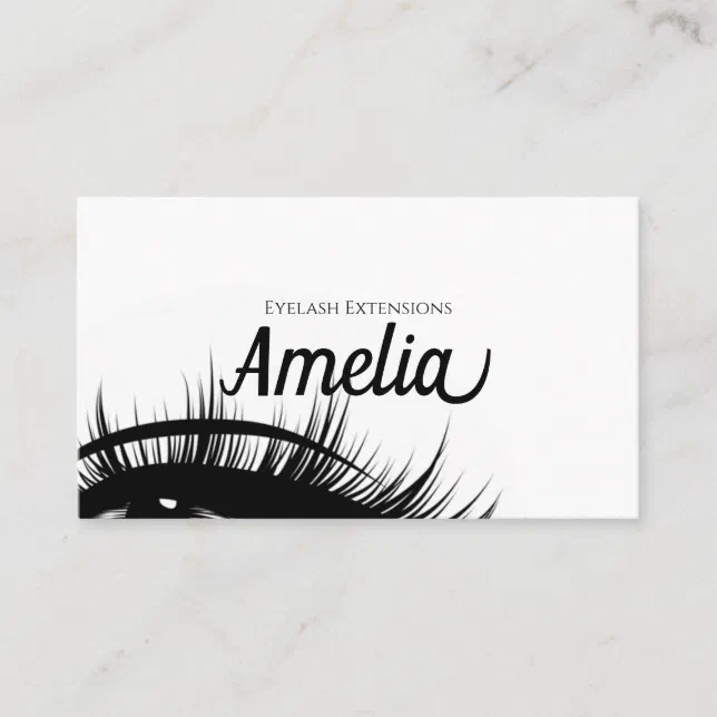 Professional Eyelash Extensions & Microblading Business Card | Zazzle