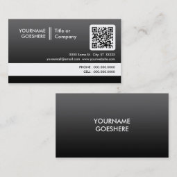 professional fade QR code Business Card | Zazzle