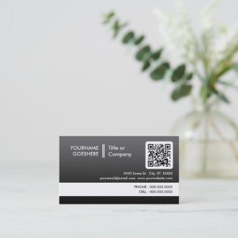 professional fade QR code Business Card | Zazzle