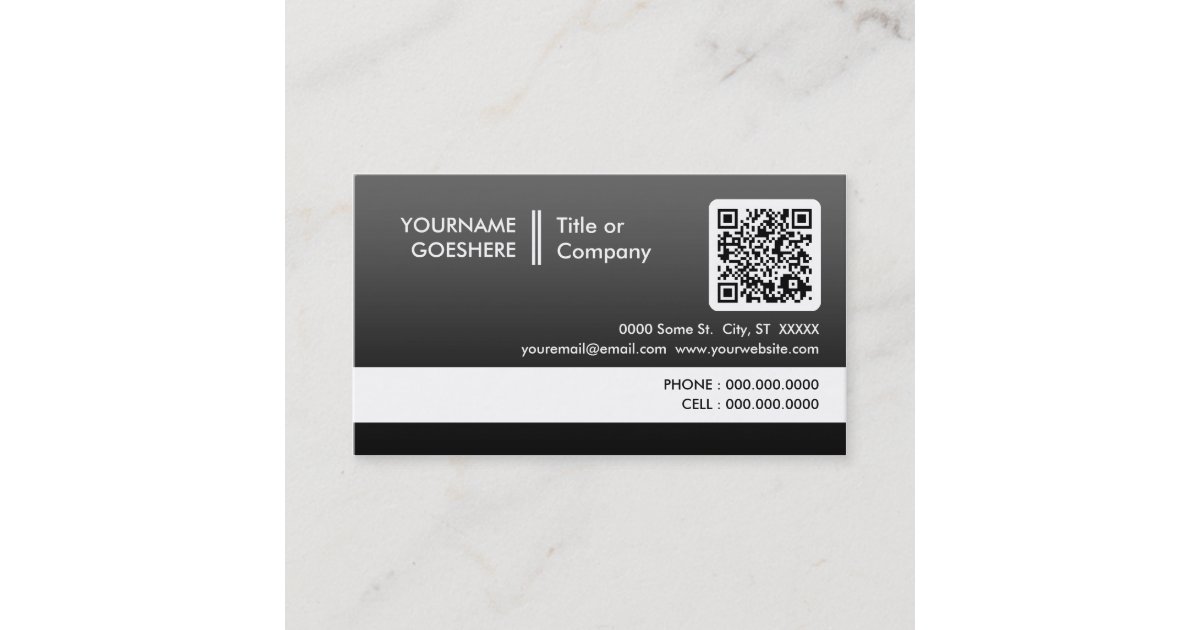 professional fade QR code Business Card | Zazzle