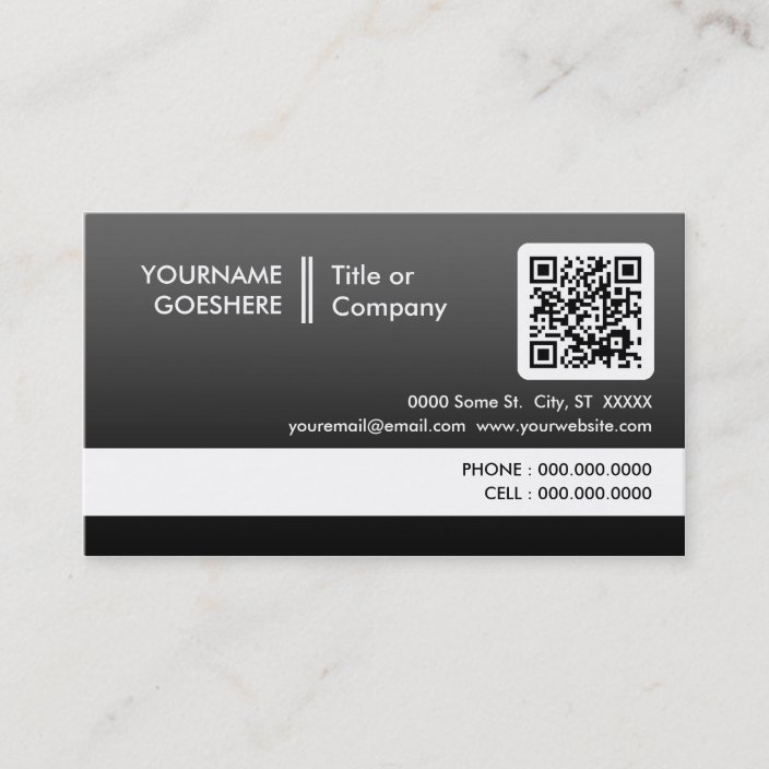 professional fade QR code Business Card | Zazzle.com