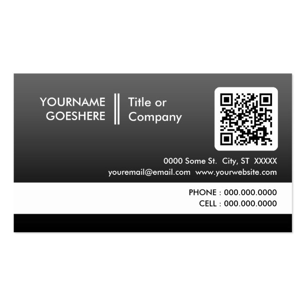 professional fade QR code Business Card