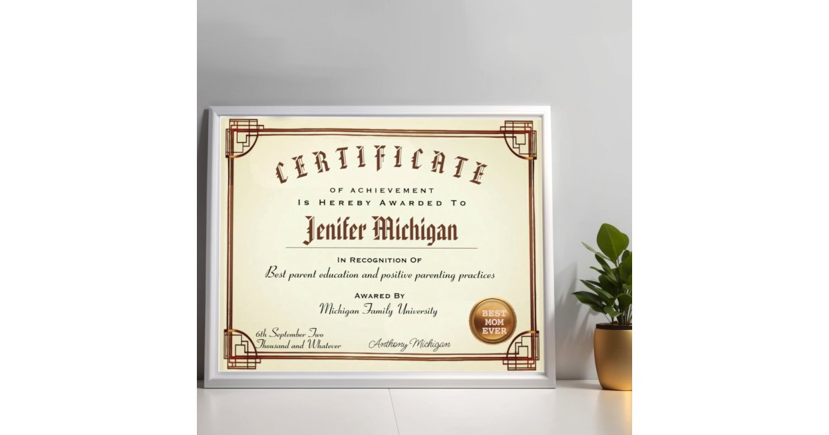 Professional fake custom certificate diploma | Zazzle