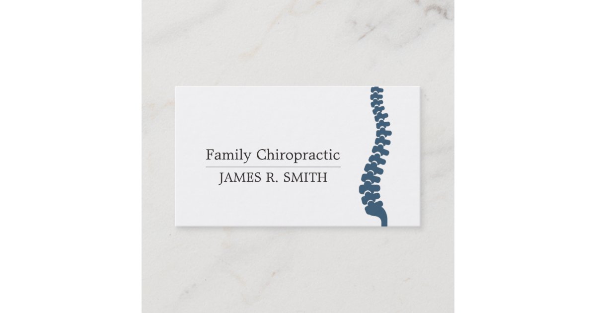 Professional Family Chiropractic Chiropractor Business Card | Zazzle