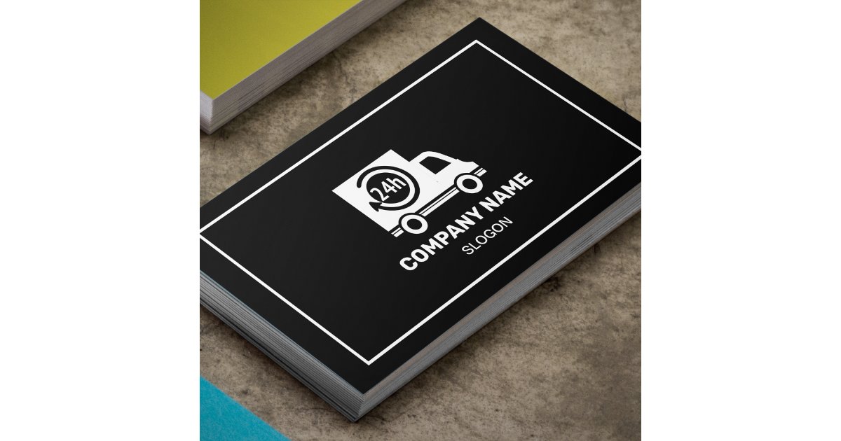 Professional Fast Delivery Shipping Black & White Business Card | Zazzle