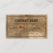 Professional Faux Wood Construction Carpentry Business Card | Zazzle