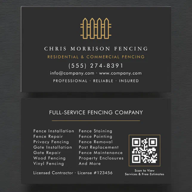 Professional Fencing QR Code Business Card | Zazzle