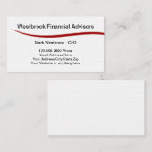 Professional Financial Advisors Business Card | Zazzle