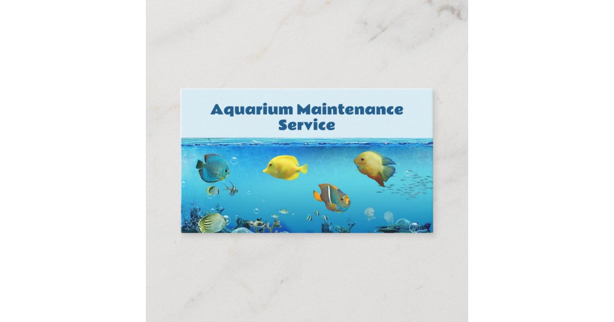 Professional Fish Aquarium Maintenance Service Business Card | Zazzle