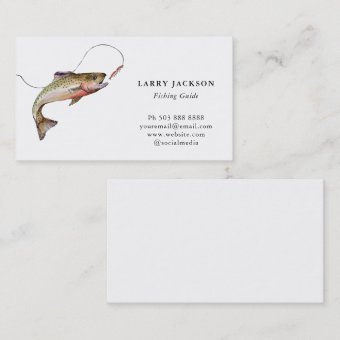 Professional Fishing Guide Business Card | Zazzle