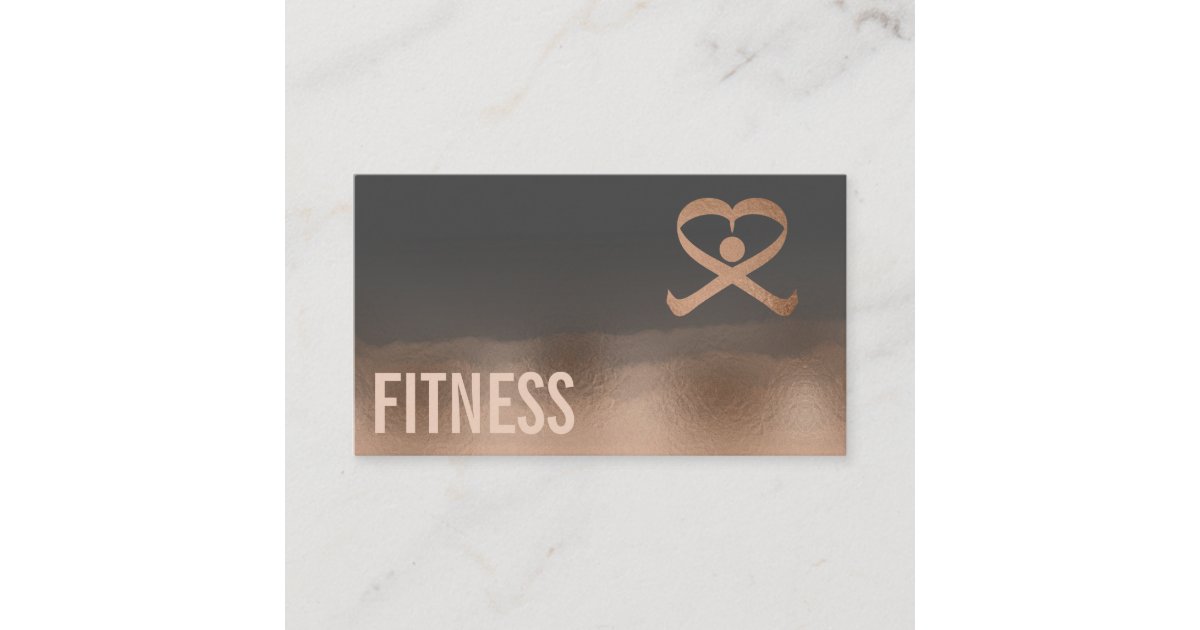 Professional fitness personal trainer logo business card | Zazzle