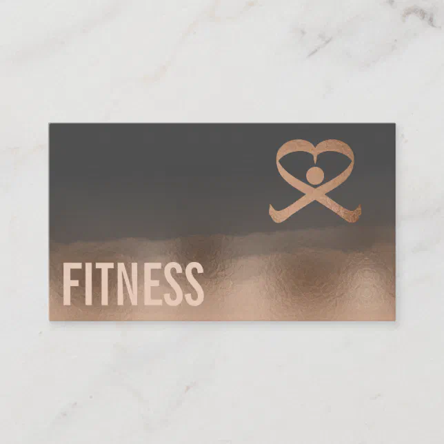 Professional fitness personal trainer logo business card | Zazzle
