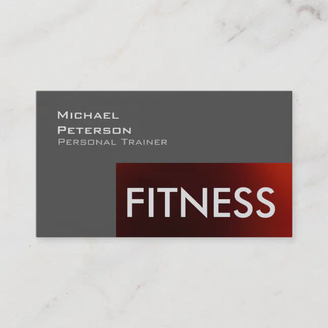 Professional Fitness Sport Business Card | Zazzle
