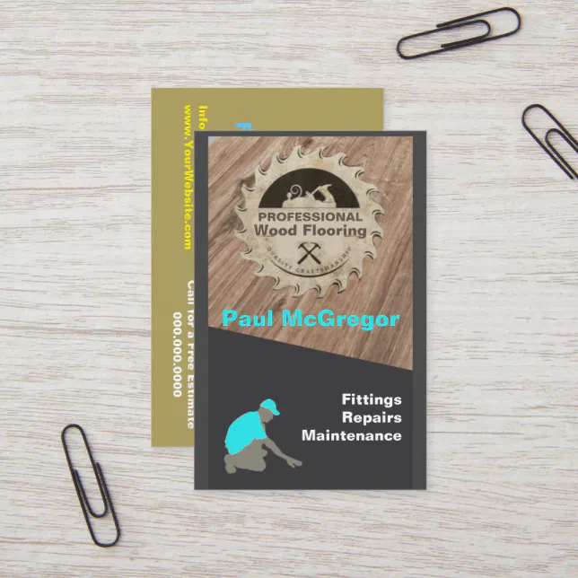 Professional Flooring Business Card | Zazzle