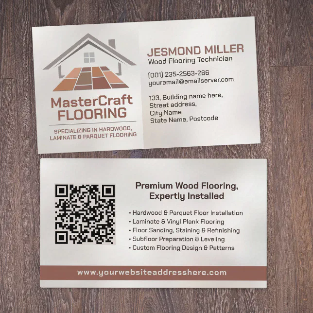 Professional Flooring Services -Floor installation Business Card | Zazzle