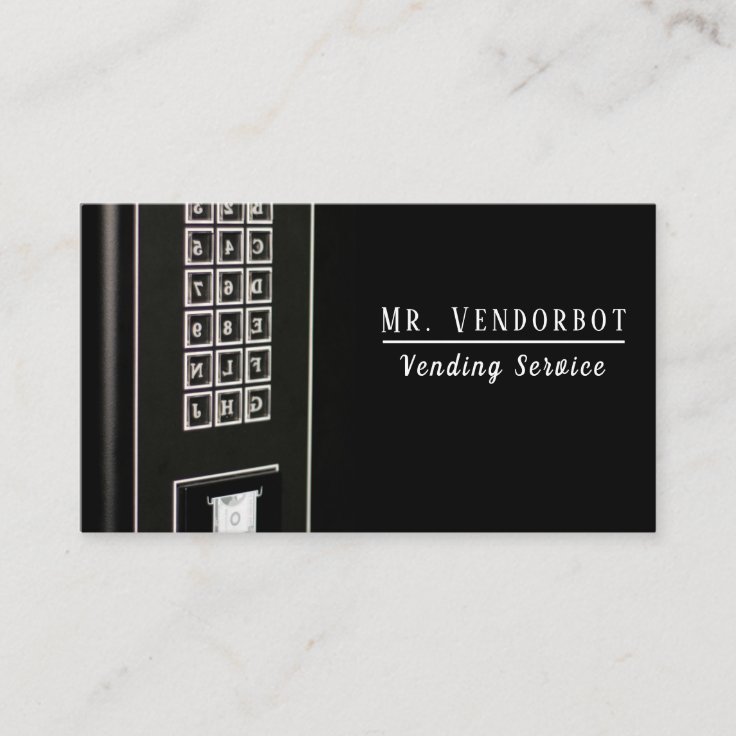 Professional Food Vending Machine Service Business Card | Zazzle