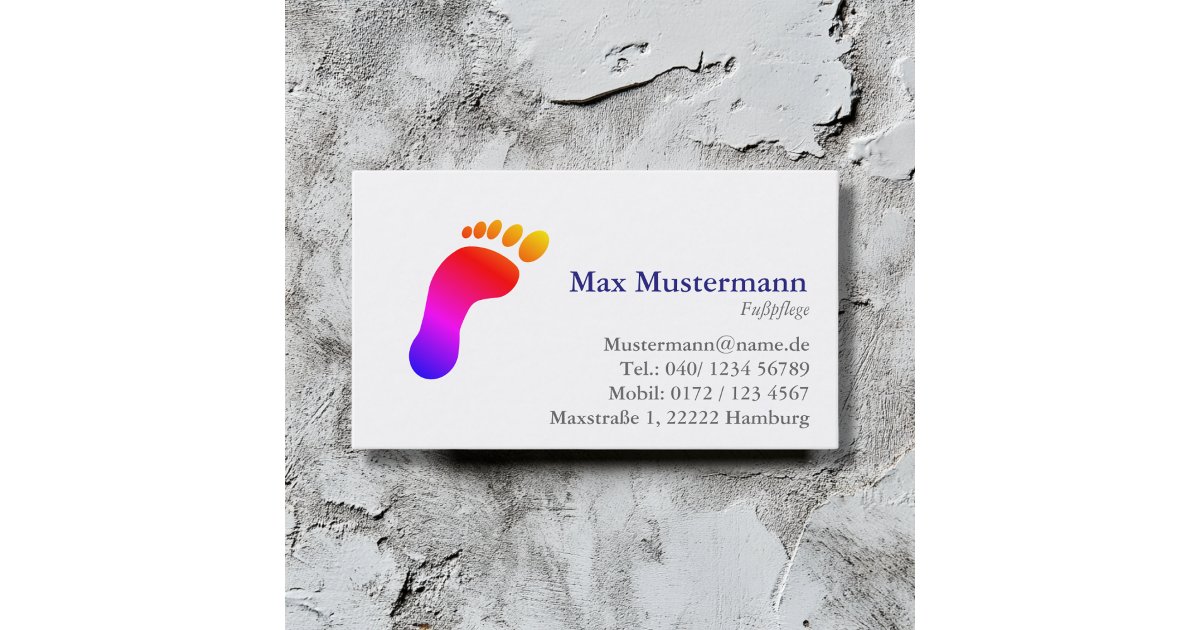 Professional foot care Business Cards | Zazzle