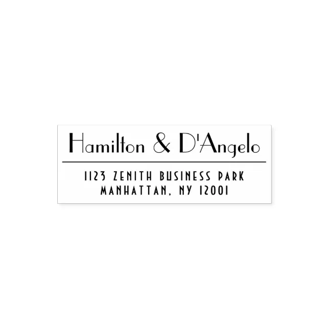 Professional Formal Business Return Address Self-inking Stamp | Zazzle