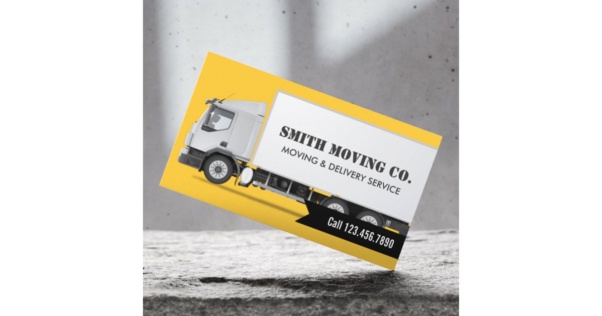 Professional Freight Moving Storage Logistics Business Card | Zazzle