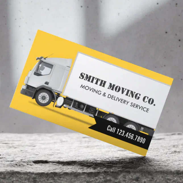 Professional Freight Moving Storage Logistics Business Card | Zazzle