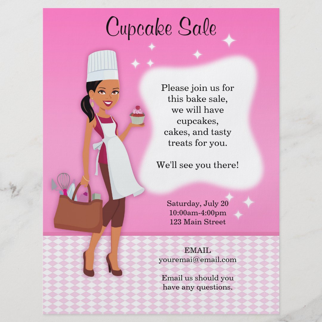 Professional Fun Baking Bake Sale Custom Flyers | Zazzle